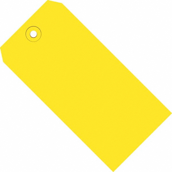 Value Collection - Blank Tag: 6-1/4'' High, Yellow, Synthetic Paper ...