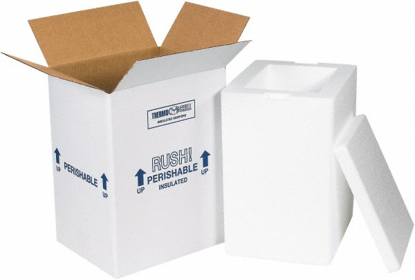 Made in USA - Insulated Shipping Box: 8" Long, 6" Wide, 12" High | MSC ...