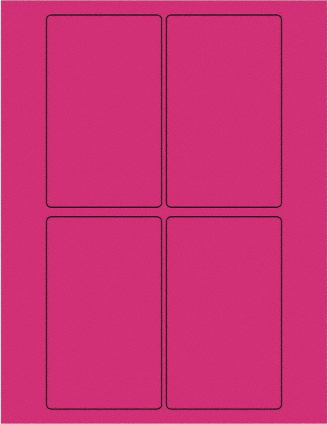 Tape Logic - Label Maker Label: Fluorescent Pink, Paper, 5" OAL, 3" OAW ...