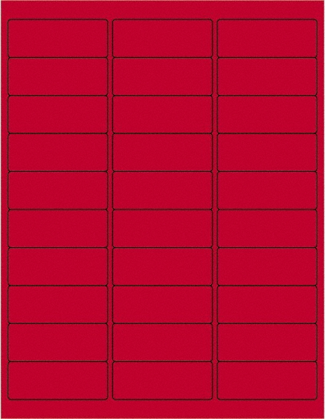 Tape Logic - Label Maker Label: Fluorescent Red, Paper, 2-5/8" OAL, 2-5 ...