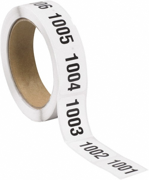 Tape Logic - Label Maker Label: Black & White, Paper, 1-1/2" OAL, 1-1/2 ...