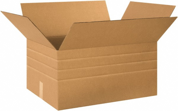 Made in USA - Multi-Depth Shipping Box: 24" Long, 18" Wide, 12" High ...