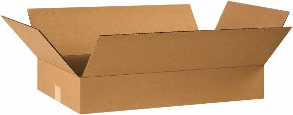 Made in USA - Corrugated Shipping Box: 24" Long, 14" Wide, 4" High ...