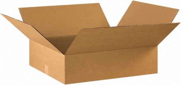 Made in USA - Corrugated Shipping Box: 22" Long, 18" Wide, 6" High ...