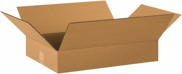 Made in USA - Corrugated Shipping Box: 20" Long, 14" Wide, 3" High ...