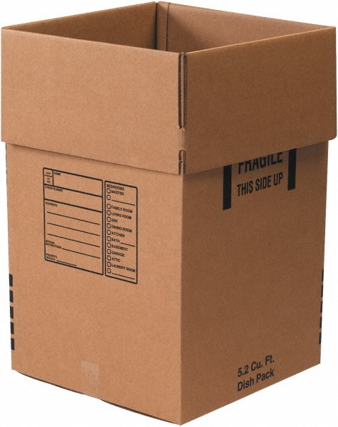 Made in USA - Moving Shipping Box: 18" Long, 18" Wide, 28" High | MSC ...
