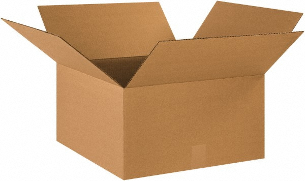 Made in USA - Corrugated Shipping Box: 18" Long, 18" Wide, 10" High ...