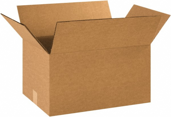 Made in USA - Heavy-Duty Corrugated Shipping Box: 16" Long, 12" Wide ...