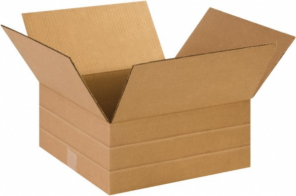 Made in USA - Multi-Depth Shipping Box: 14" Long, 14" Wide, 6" High ...
