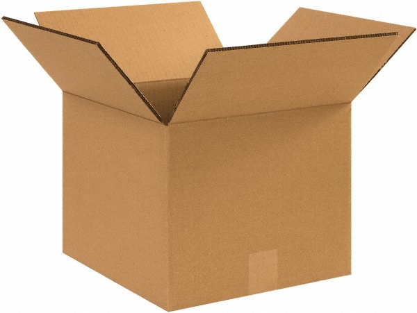 Made in USA - Heavy-Duty Corrugated Shipping Box: 12" Long, 12" Wide ...