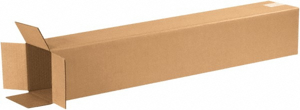 Made in USA - Corrugated Shipping Box: 6" Long, 6" Wide, 36" High | MSC ...