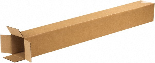 Made in USA - Corrugated Shipping Box: 4" Long, 4" Wide, 36" High | MSC ...