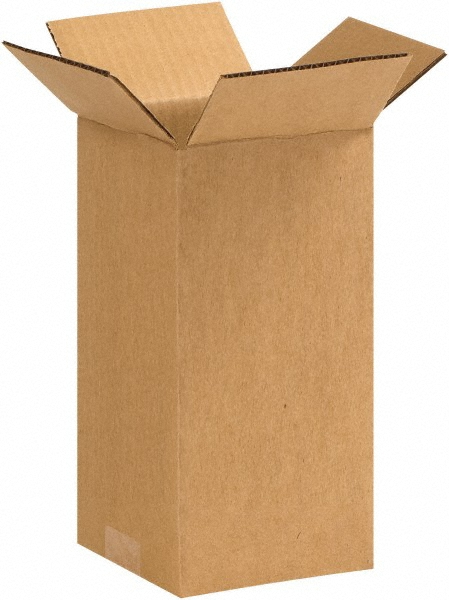 Made in USA - Corrugated Shipping Box: 5" Long, 5" Wide, 10" High | MSC ...