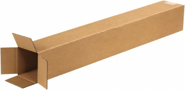 Made in USA - Corrugated Shipping Box: 4" Long, 4" Wide, 30" High | MSC ...