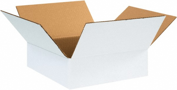 Made in USA - Corrugated Shipping Box: 12" Long, 12" Wide, 4" High ...