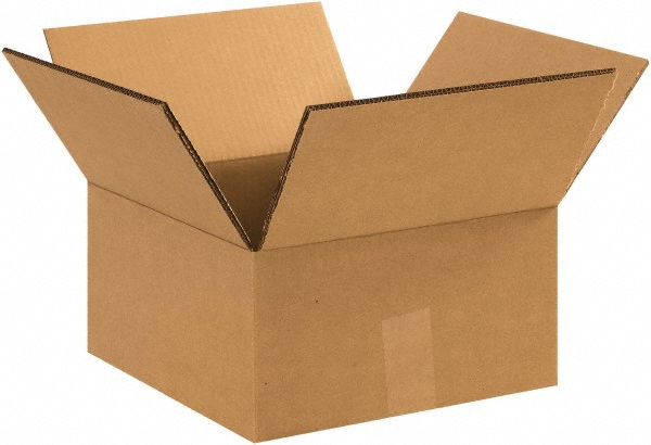 Made in USA - Heavy-Duty Corrugated Shipping Box: 12" Long, 12" Wide, 6 ...