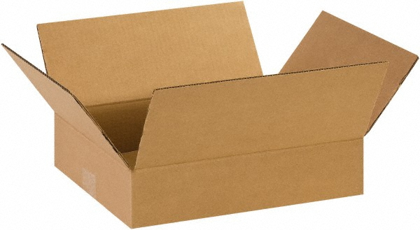 Made in USA - Corrugated Shipping Box: 14" Long, 11" Wide, 3" High ...