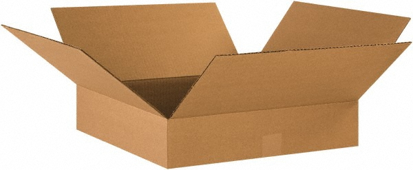 Made in USA - Corrugated Shipping Box: 17" Long, 17" Wide, 4" High ...
