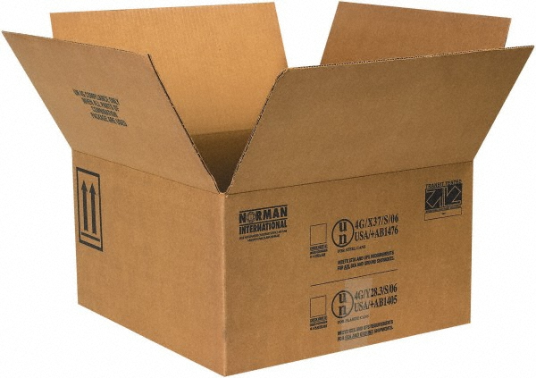 Made in USA - Corrugated Shipping Box: 17" Long, 17" Wide | MSC Direct