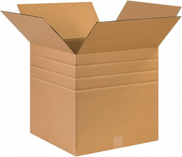 Made in USA - Multi-Depth Shipping Box: 17" Long, 17" Wide, 17" High ...