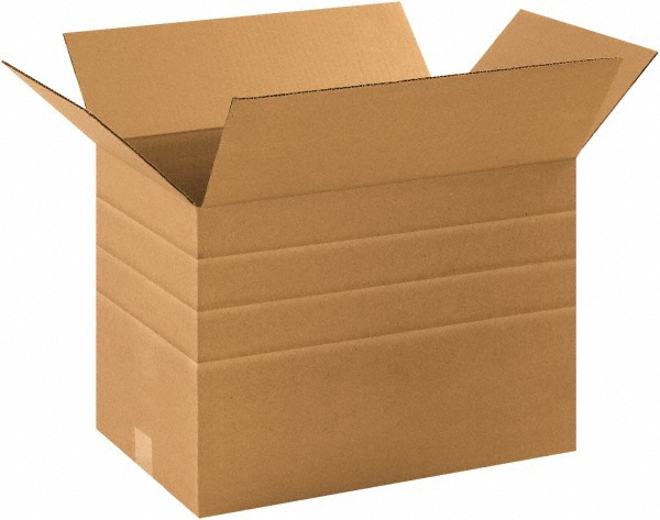 Made in USA - Multi-Depth Shipping Box: 12" High | MSC Direct