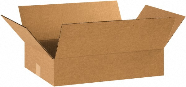 Made in USA - Corrugated Shipping Box: 18" Long, 12" Wide, 4" High ...