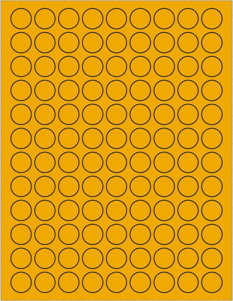 Tape Logic - Label Maker Label: Fluorescent Orange, Paper, 3/4" OAL, 3/ ...