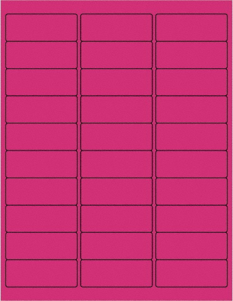 Tape Logic - Label Maker Label: Fluorescent Pink, Paper, 2-5/8" OAL, 2 ...