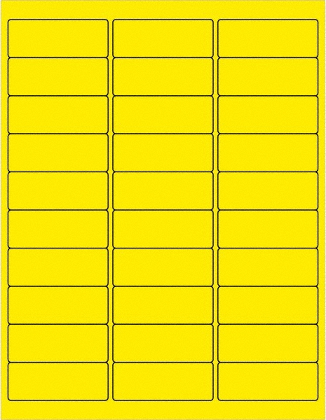 Tape Logic - Label Maker Label: Fluorescent Yellow, Paper, 2-5/8" OAL ...
