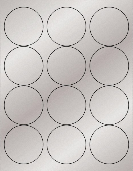 Tape Logic - Label Maker Label: Silver, Paper, 2-1/2" OAL, 2-1/2" OAW ...