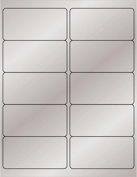 Tape Logic Pack Of 1000 4 X 4 Silver Paper Laser Labels 