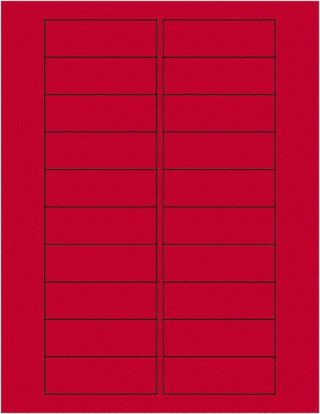 Tape Logic - Label Maker Label: Fluorescent Red, Paper, 3" OAL, 3" OAW ...