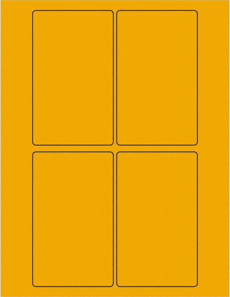 Tape Logic - Label Maker Label: Fluorescent Orange, Paper, 5" OAL, 3 ...