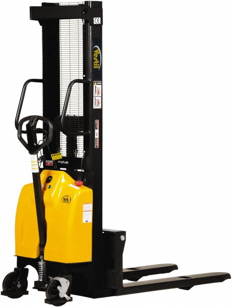 Vestil - 2,000 Lb Capacity, 118" Lift Height, Battery Operated Stacker ...