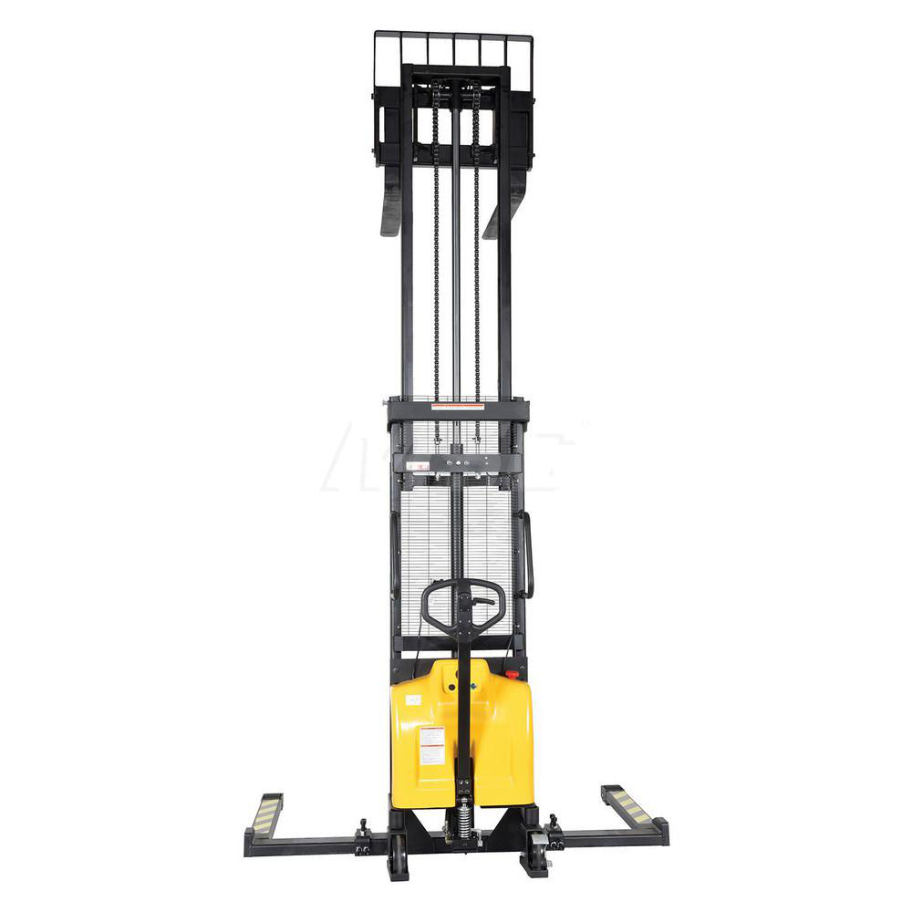 Vestil - 2,000 Lb Capacity, 118" Lift Height, Battery Operated Stacker ...