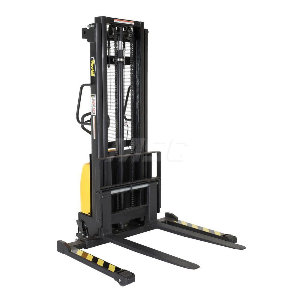 Vestil - 2,000 Lb Capacity, 118" Lift Height, Battery Operated Stacker ...