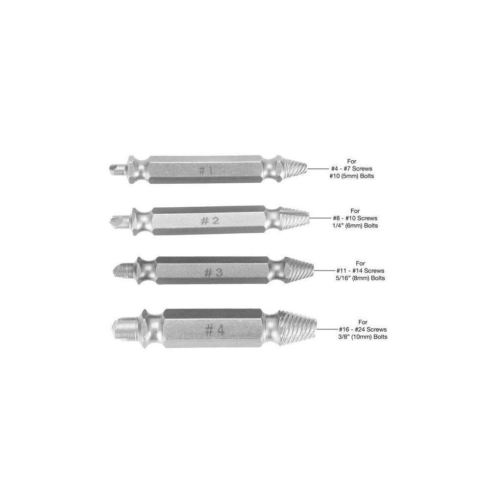 OEM Tools - Screw Extractor: #1, #2, #3 & #4, for #11 to #14, #16 to ...
