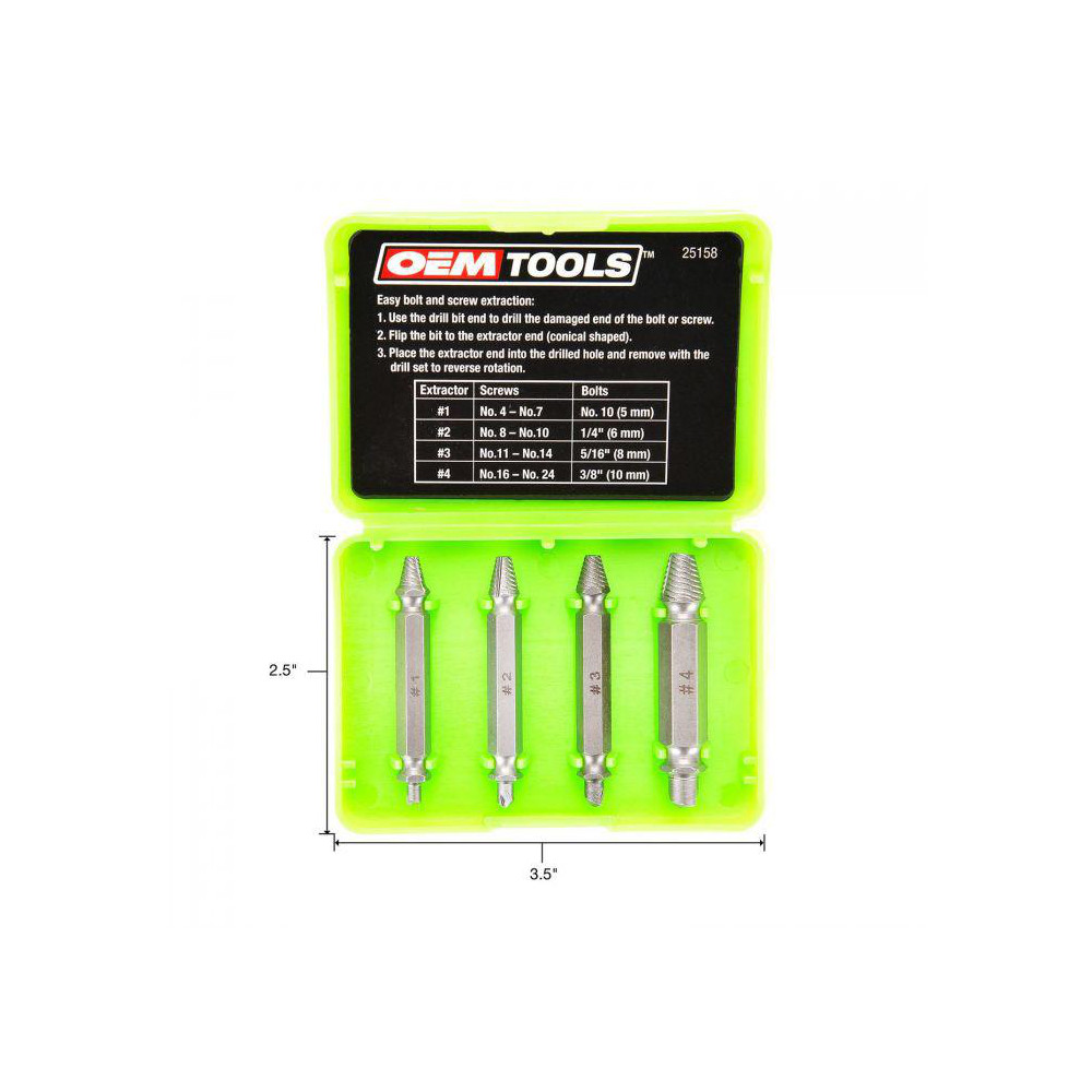 OEM Tools - Screw Extractor: #1, #2, #3 & #4, for #11 to #14, #16 to ...