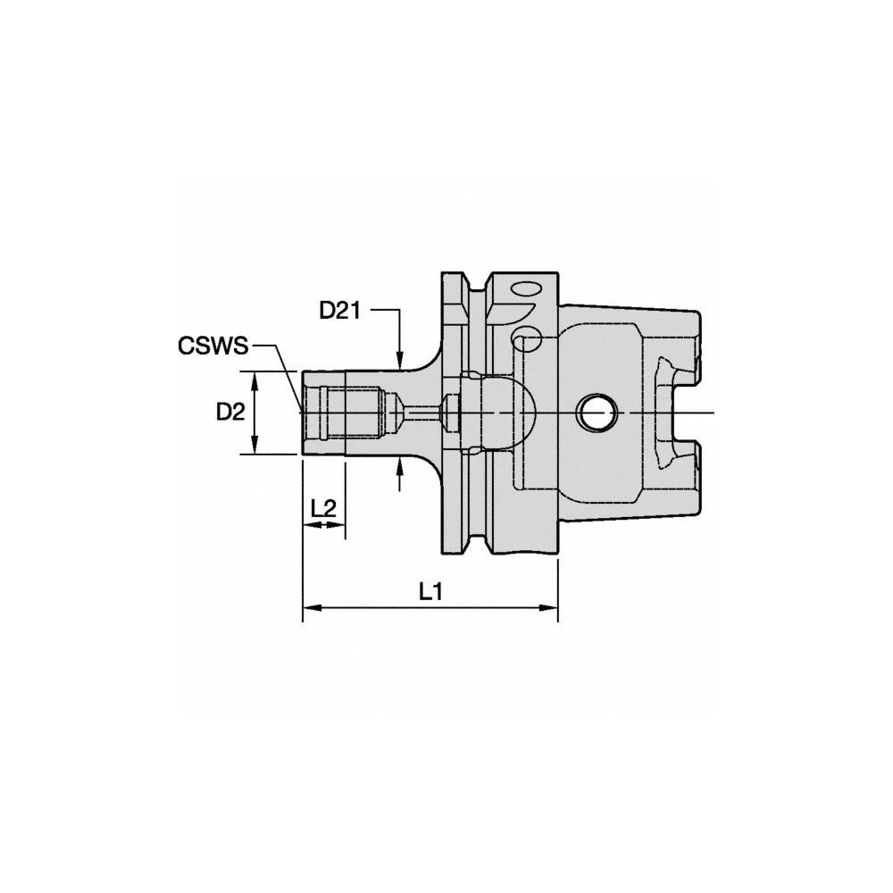 Kennametal - HSK63 Outside Taper, HSK to DL Taper Adapter | MSC Direct