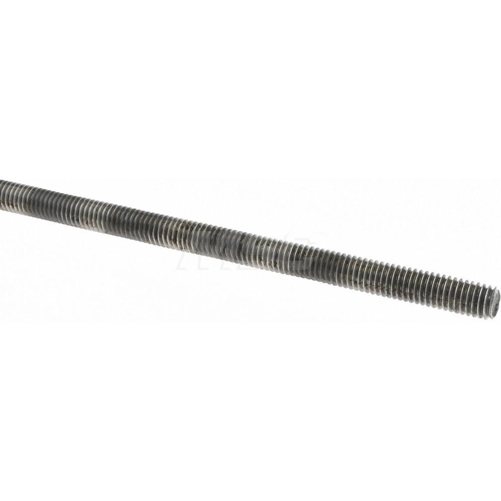 Made in USA - General-Purpose Threaded Rod: 1/2-13, Steel, Plain Finish ...