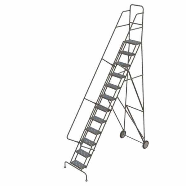TRI-ARC - Steel Platform Rolling Ladder: 450 lb Capacity, 12 Step | MSC ...