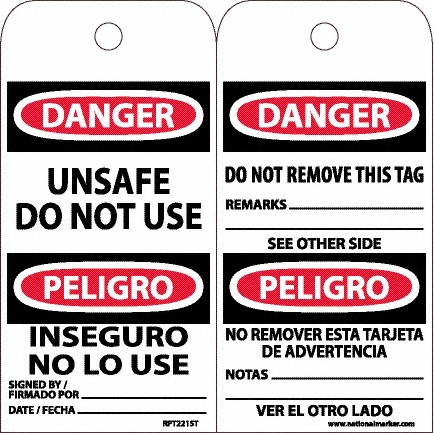 AccuformNMC - Accident Prevention Tag: Rectangle, 6" High, 3" Wide ...