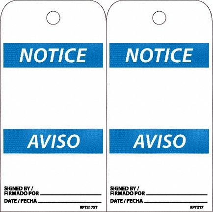 AccuformNMC - Accident Prevention Tag: Rectangle, 6" High, 3" Wide ...