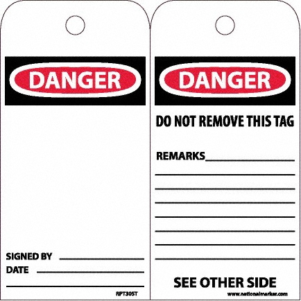 AccuformNMC - Accident Prevention Tag: Rectangle, 6" High, 3" Wide ...