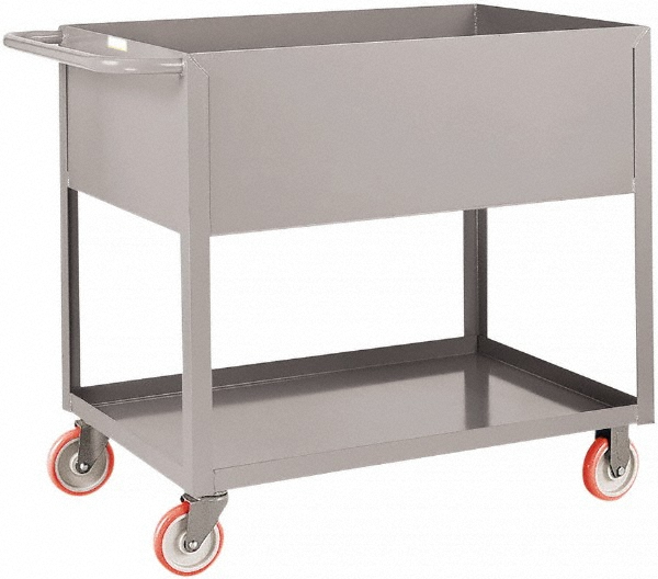 Little Giant® - Deep Shelf Utility Cart: 48" Long, 24" Wide, Steel ...