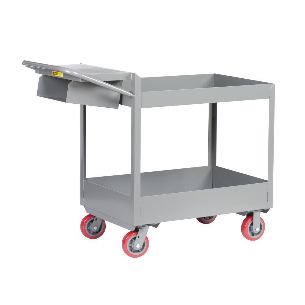 Little Giant® - Deep Shelf Utility Cart: 30" Long, 18" Wide, Steel ...