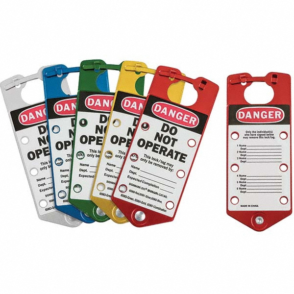 Brady - Lockout Hasp: Snap-On Hasp, Single Jaw, 6 Padlocks | MSC Direct