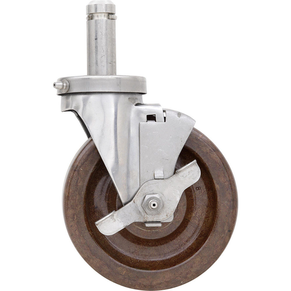 Metro - Swivel & Flat Caster Wheel: Phenolic, 5" Dia, 1-1/2" Wide, 3/8 ...