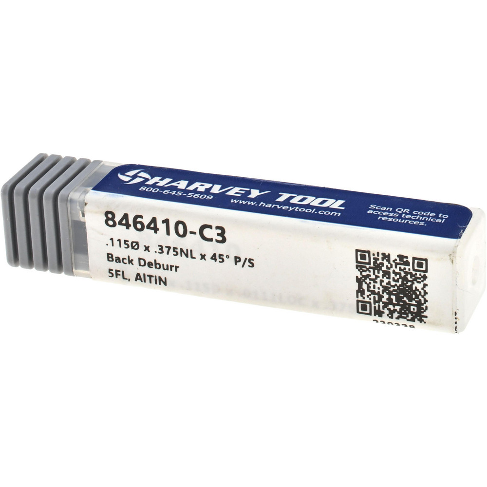 Harvey Tool - Back Chamfer: 0.115" Dia, 90 °, 0.011" Chamfer, 5 Flutes ...