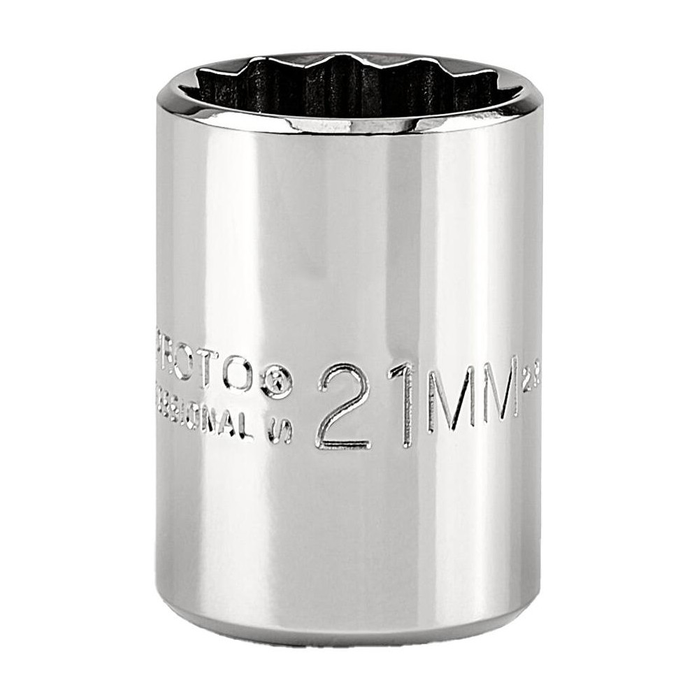 Proto - Standard Hand Socket: 1/2" Drive, 21.00 mm Socket, 12-Point ...